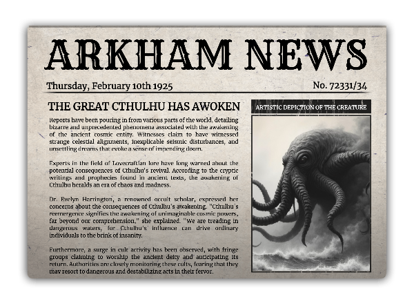 Handout Generator - Cthulhu Architect